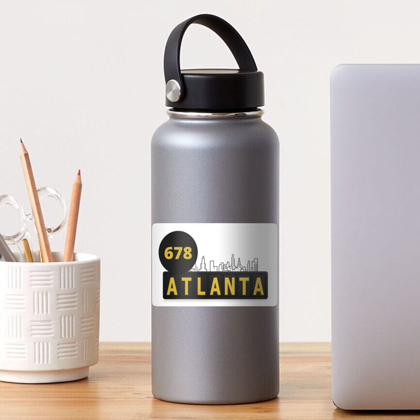 "Area Code 678 Atlanta, Georgia" Sticker by CatsWCleavers | Redbubble
