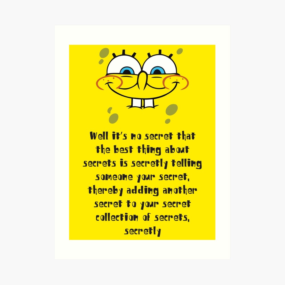 Spongebob Secrets Quote Secret Formula