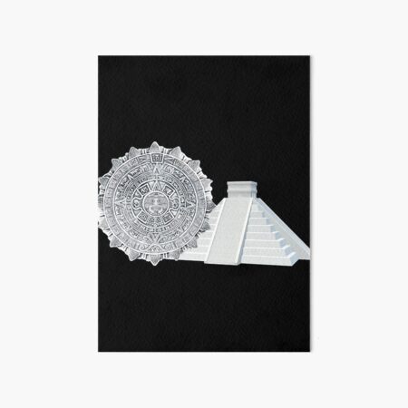"Aztec Calendar & Pyramid " Art Board Print for Sale by MiguelC7838657 ...