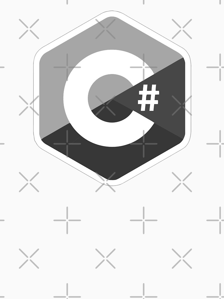 "c # c sharp black" T-shirt by yourgeekside | Redbubble | c charp t ...