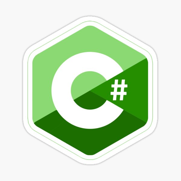 "c # c sharp green" Stickerundefined by yourgeekside | Redbubble