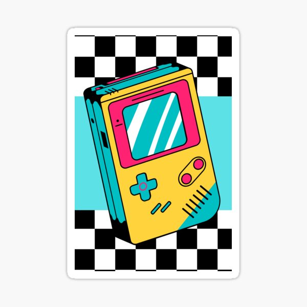 "Retro Inspired Handheld Game Console" Sticker by TotallyRetroArt ...