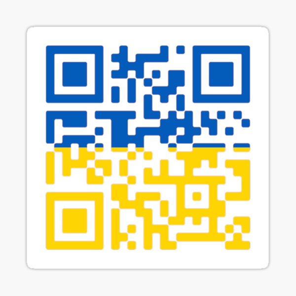 "Donate To Ukraine QR Code" Sticker for Sale by theMCYTshop | Redbubble