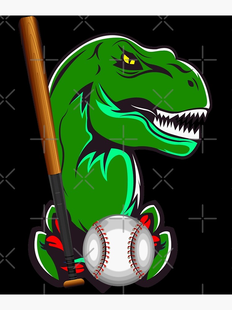 "Baseball Dinosaurs T-Rex Bat Party" Photographic Print for Sale by ...