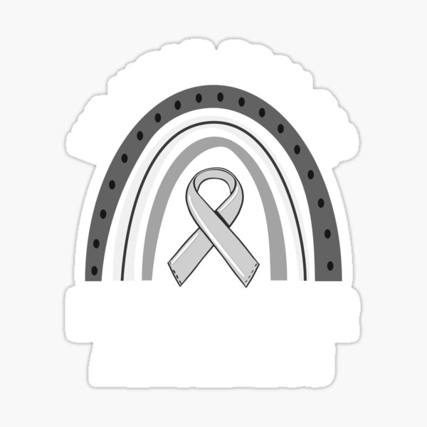 "We Wear Gray Brain Cancer Awareness Matching Family Support" Sticker ...