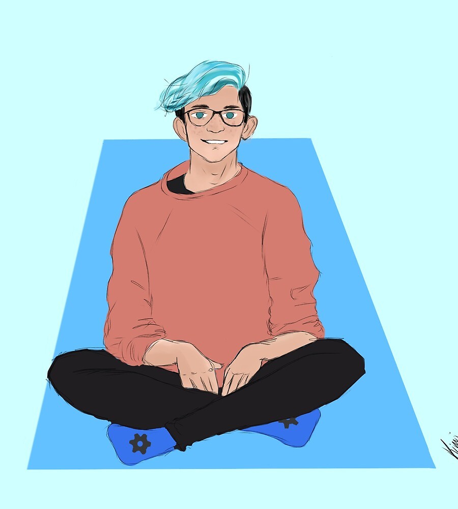 "CrankGameplays (with Blue Background)" by RoamingKiwi | Redbubble