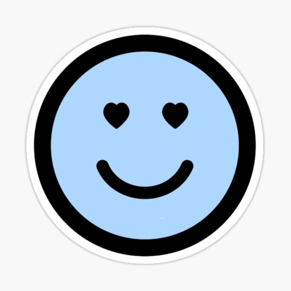 "Ocean Smiley Face With Heart Eyes Sticker" Sticker by ashl3ey | Redbubble