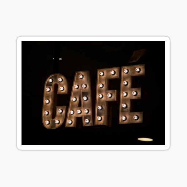 "Café" Sticker for Sale by unikatdesign | Redbubble