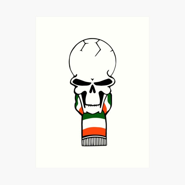 "skull green brigade -ULTRAS-" Art Print by ULTRASart | Redbubble