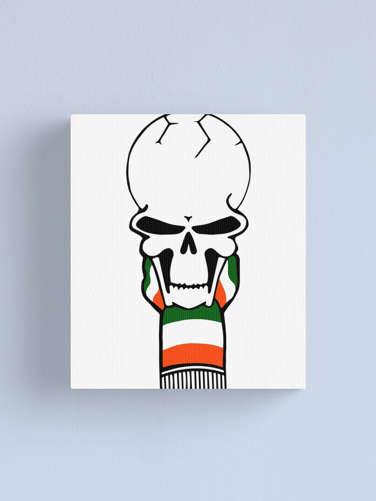 "skull green brigade -ULTRAS-" Canvas Print by ULTRASart | Redbubble