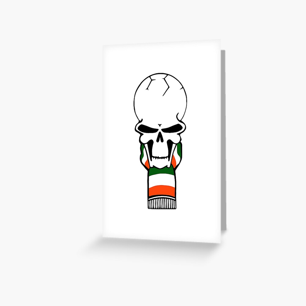 "skull green brigade -ULTRAS-" Greeting Card by ULTRASart | Redbubble