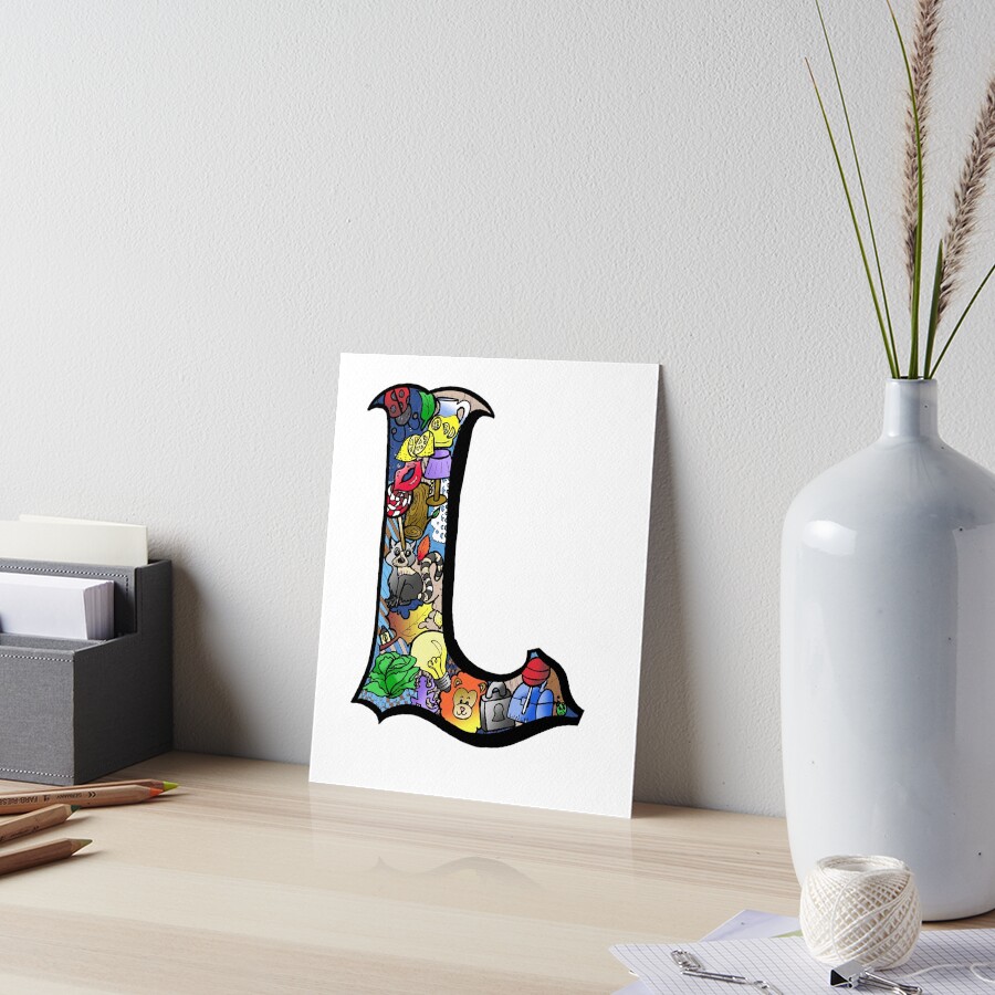 "Doodle Letter L" Art Board Print for Sale by missmann | Redbubble