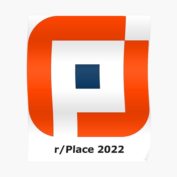 "r/place 2022 Commemorative" Poster for Sale by Skootaloo | Redbubble