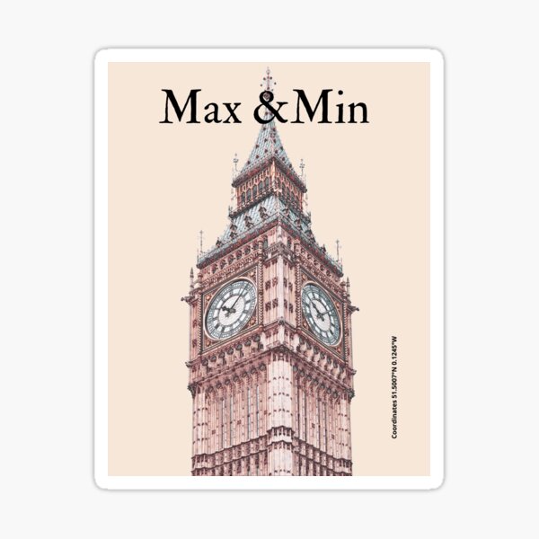 "Max and Min ~ Big Ben in London" Sticker by BigCreation | Redbubble