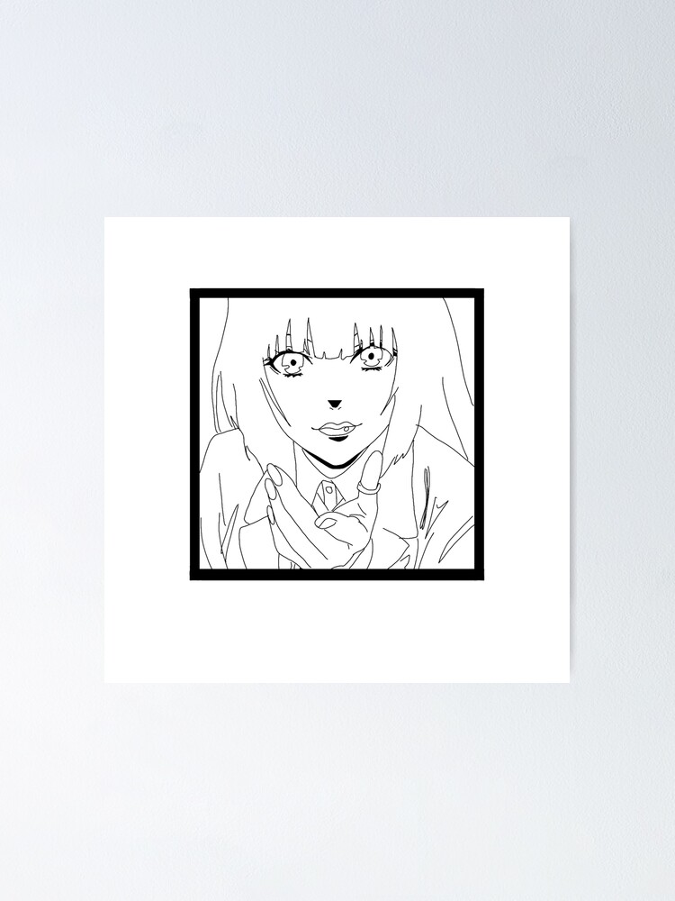 "Yumeko Jabami— Black Outline (KAKEGURUI)" Poster for Sale by itsaiaaa ...