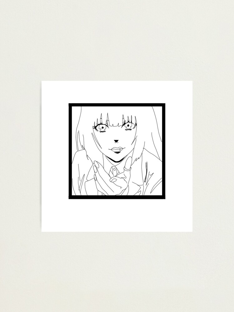 "Yumeko Jabami— Black Outline (KAKEGURUI)" Photographic Print for Sale ...