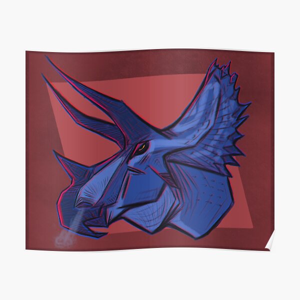 "The Rex Killer (Triceratops)" Poster for Sale by DinoDJ | Redbubble