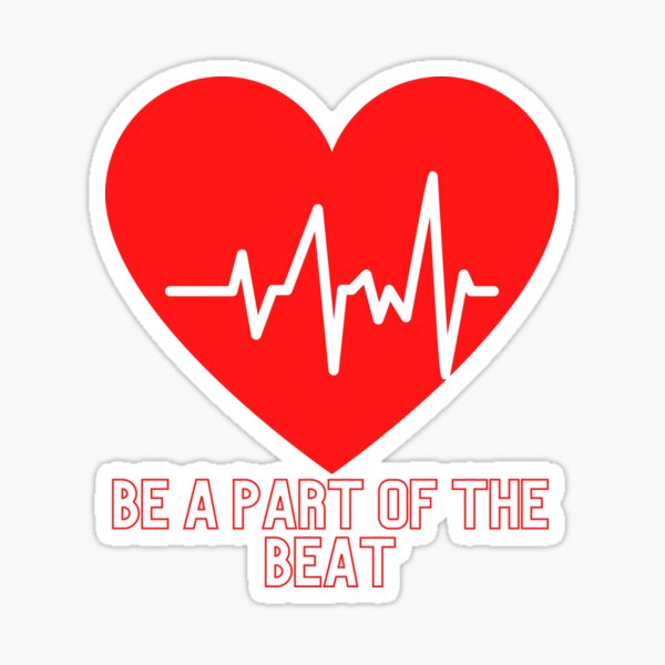 "Heart Beat" Sticker for Sale by Vergan | Redbubble