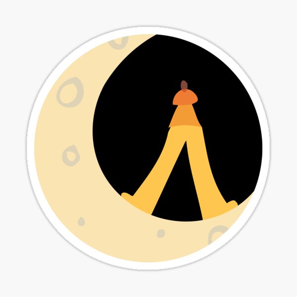 "Moon Man" Sticker by agraphicartist | Redbubble