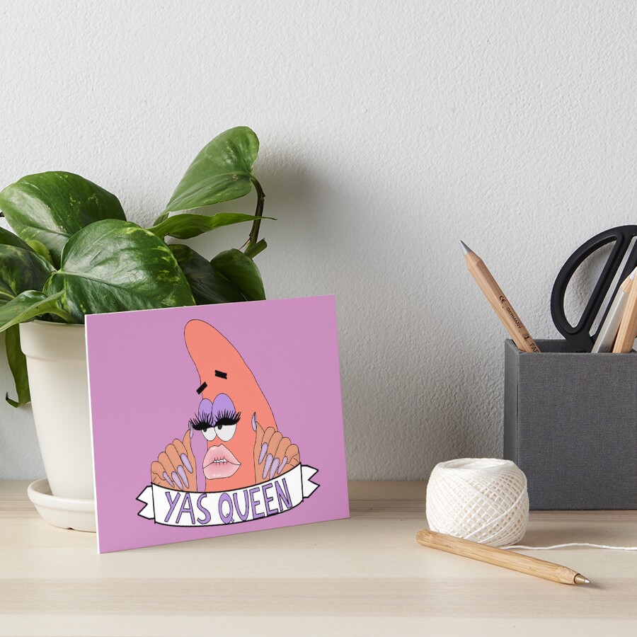 "Patrick Star Material Gworl" Art Board Print by AnnieBooth | Redbubble
