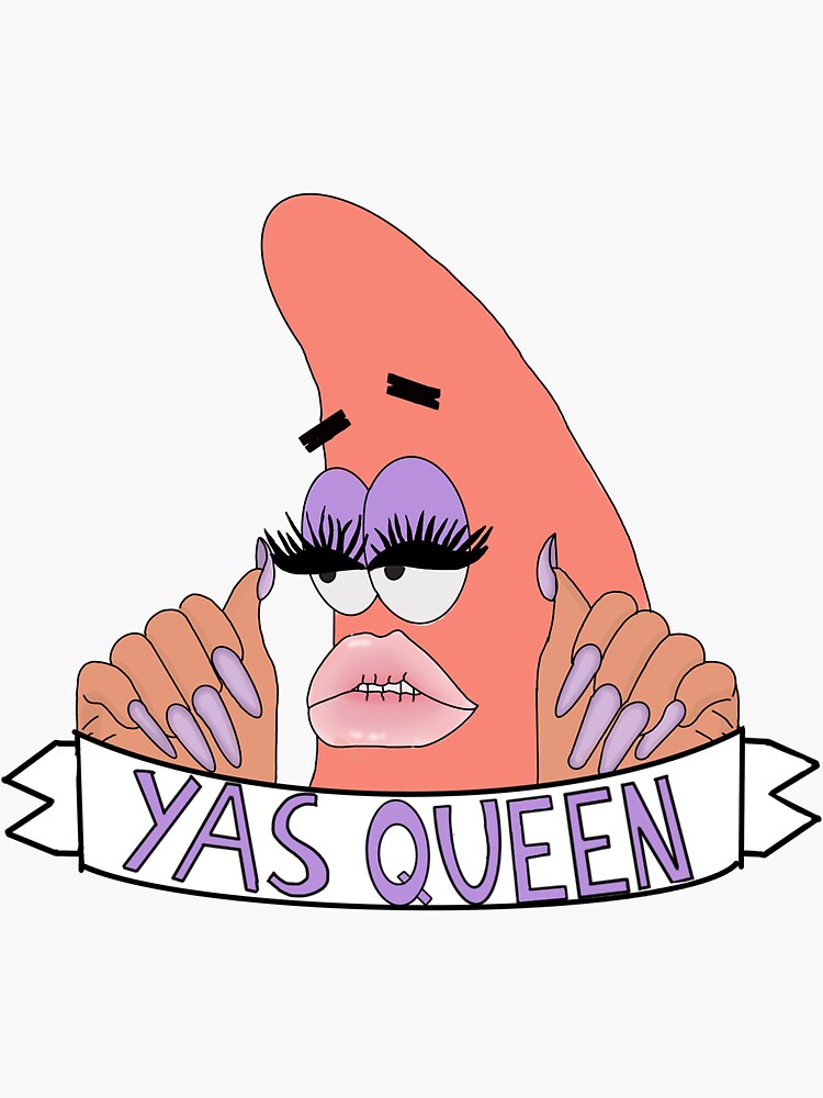 "Patrick Star Material Gworl" Sticker for Sale by AnnieBooth | Redbubble