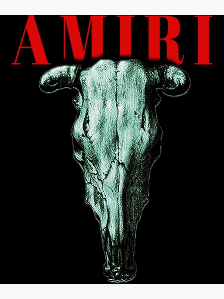 "AMIRI Animal Skull Red " Poster for Sale by 9TwoSeven | Redbubble
