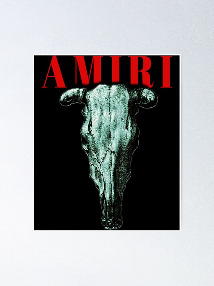 "AMIRI Animal Skull Red " Poster for Sale by 9TwoSeven | Redbubble