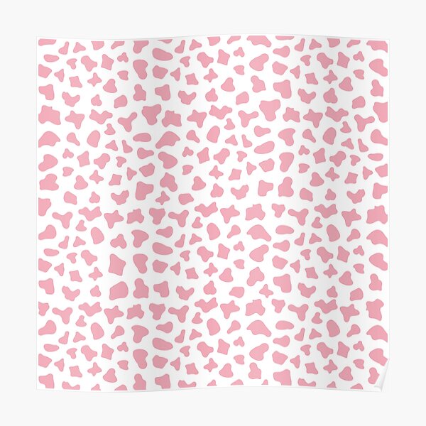 "Baby pink Cow Print, Cow Spots Pattern" Poster by patterniastudio ...