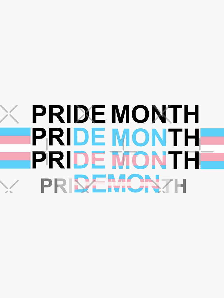 "Pride Month Trans Demon" Sticker for Sale by Citlali de la Luna ...