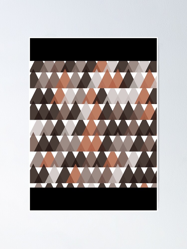 Póster «TRIÁNGULOS GEOMÉTRICOS MARRÓN PASTEL PARA LOS AMANTES DE LOS ...
