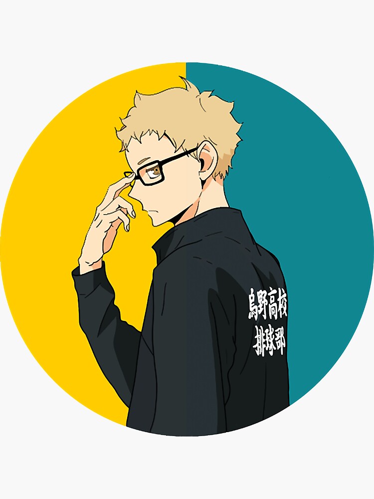 "Haikyuu - Kei Tsukishima " Sticker by CarlyMoral4521 | Redbubble
