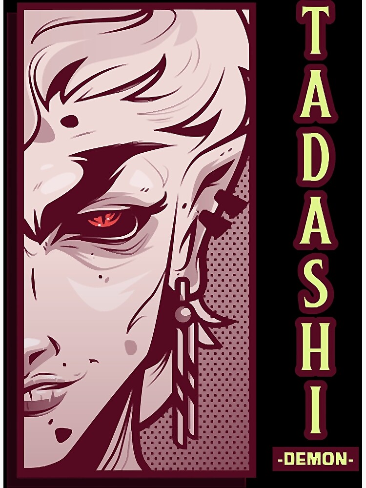 "TADASHI DEMON Manga-Styled Design Featuring a Demon Illustration ...
