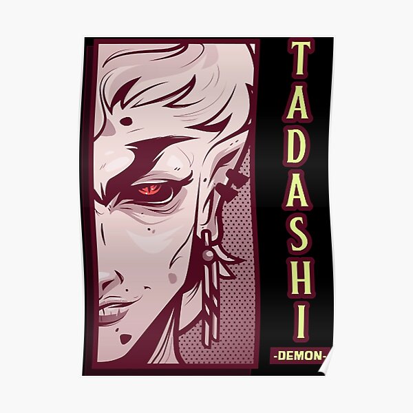 "TADASHI DEMON Manga-Styled Design Featuring a Demon Illustration ...