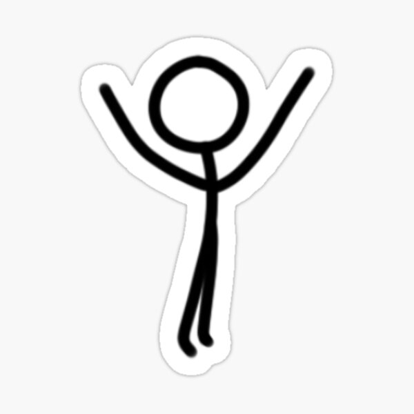 "PraiseStickman" Sticker for Sale by CharCharm-e | Redbubble