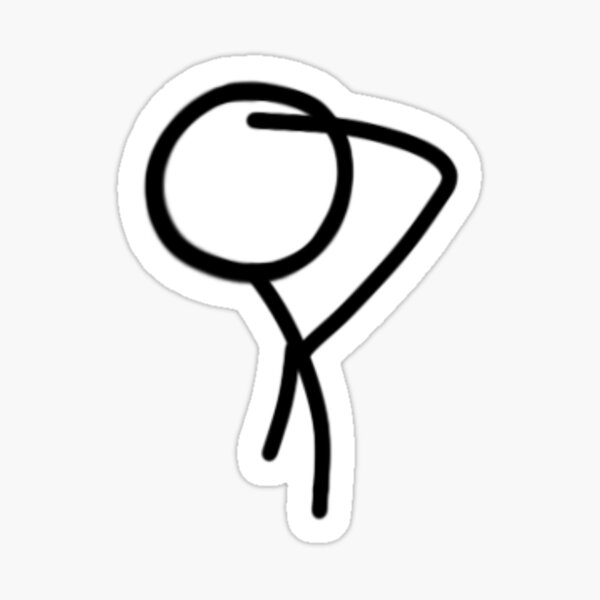 "SaluteStickman" Sticker for Sale by CharCharm-e | Redbubble