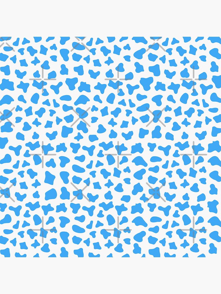 "Light blue Cow Print, Cow Spots Pattern" Sticker by patterniastudio ...