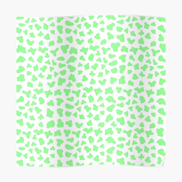 "Mint green Cow Print, Cow Spots Pattern" Poster by patterniastudio ...