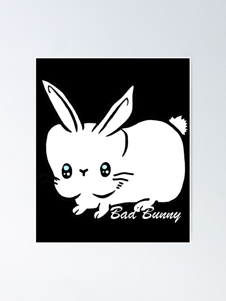 "Bad Bunny Drawing Essential ." Poster for Sale by hecoxlgtarme | Redbubble