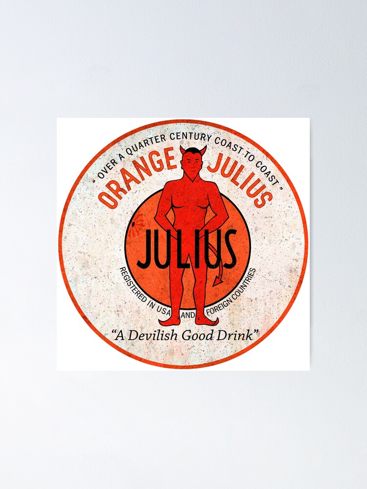 "Defunct Antique Orange Julius Distressed Metal Sign with First Devil ...