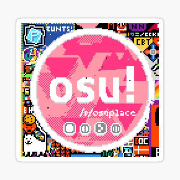 "Osu! (r place)" Sticker by Enginstyle1973 | Redbubble