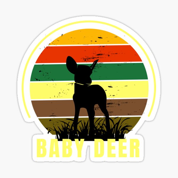 "Baby Deer" Sticker by Solarline | Redbubble