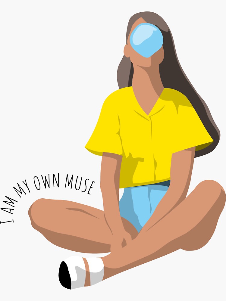 "I am my own muse - Frida Kahlo quote" Sticker by GOGYO | Redbubble