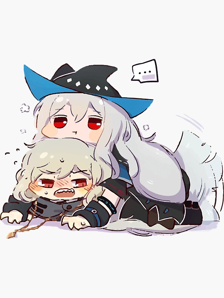 "Skadi Arknights Cute Girl Has Beautiful Red Eyes " Sticker by ...