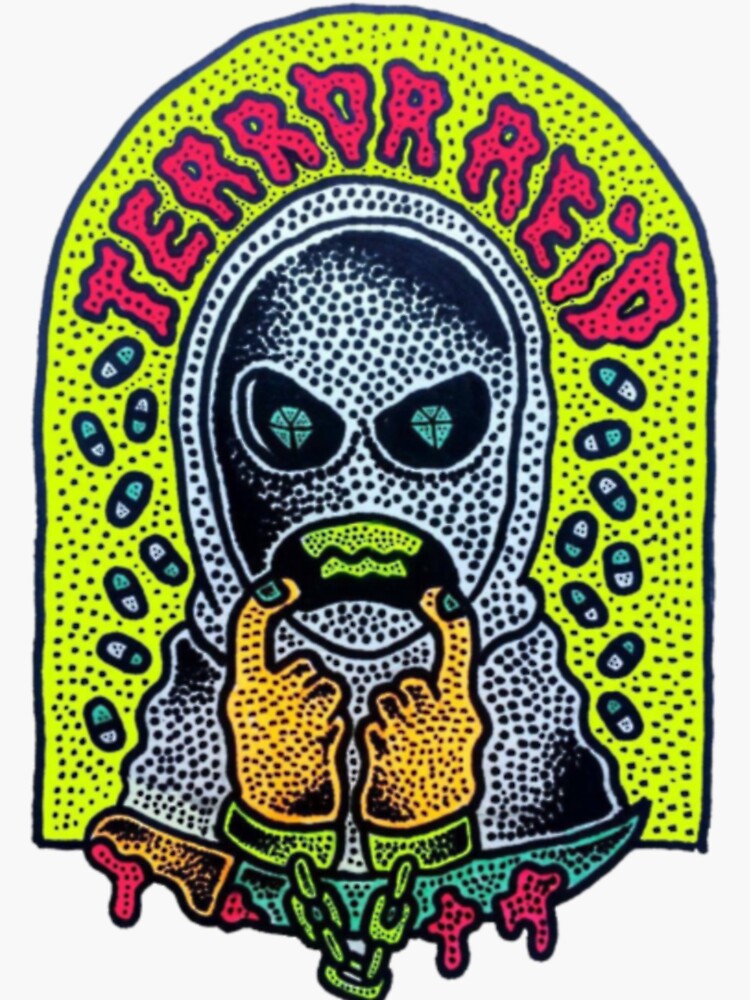"TERROR REID " Sticker for Sale by Gravefaces | Redbubble