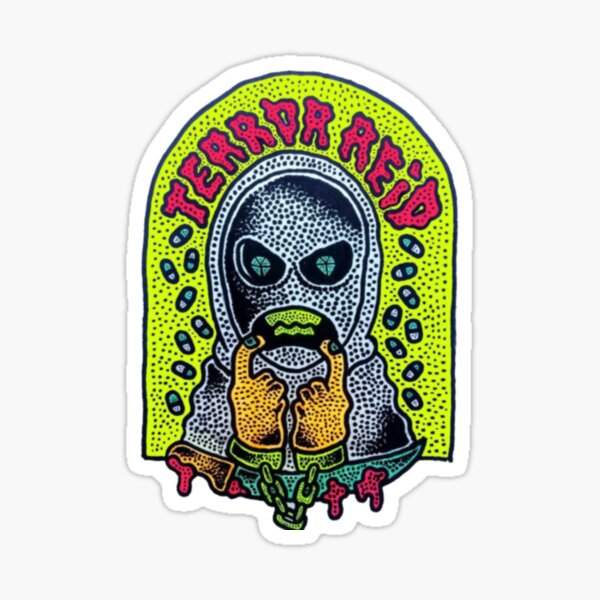 "TERROR REID " Sticker for Sale by Gravefaces | Redbubble