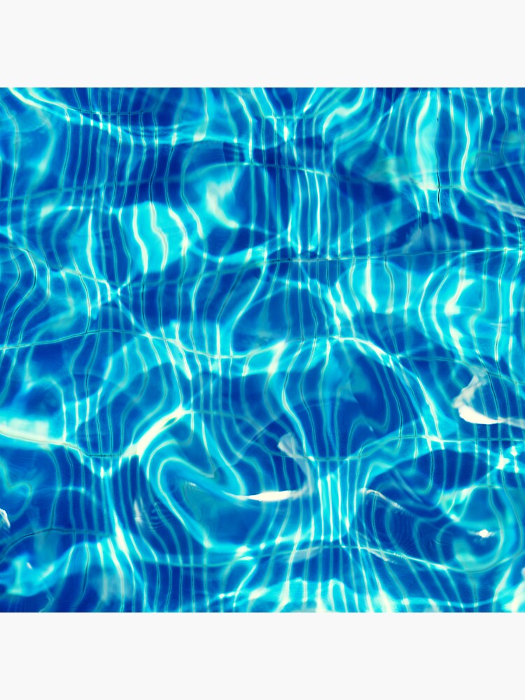 "Turbulence flow in a swimming pool, water pattern design." Sticker by ...