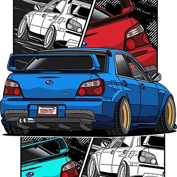 Lámina fotográfica for Sale con la obra «JDM Subie Impreza WRX STi Street Racing» de Navin ...