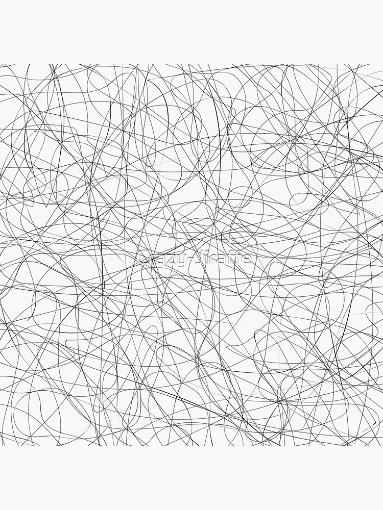 "Messy Lines" Sticker by Crazy-Jiraffe | Redbubble