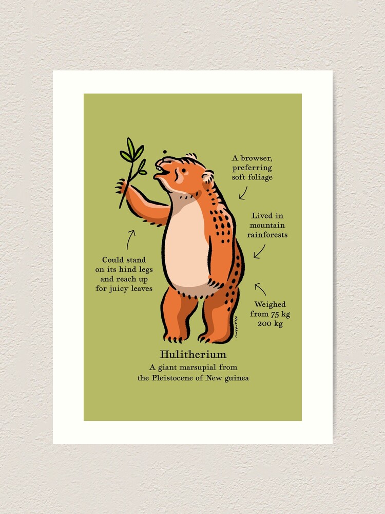 "Hulitherium a giant wombat of ice age New Guinea" Art Print by morden ...