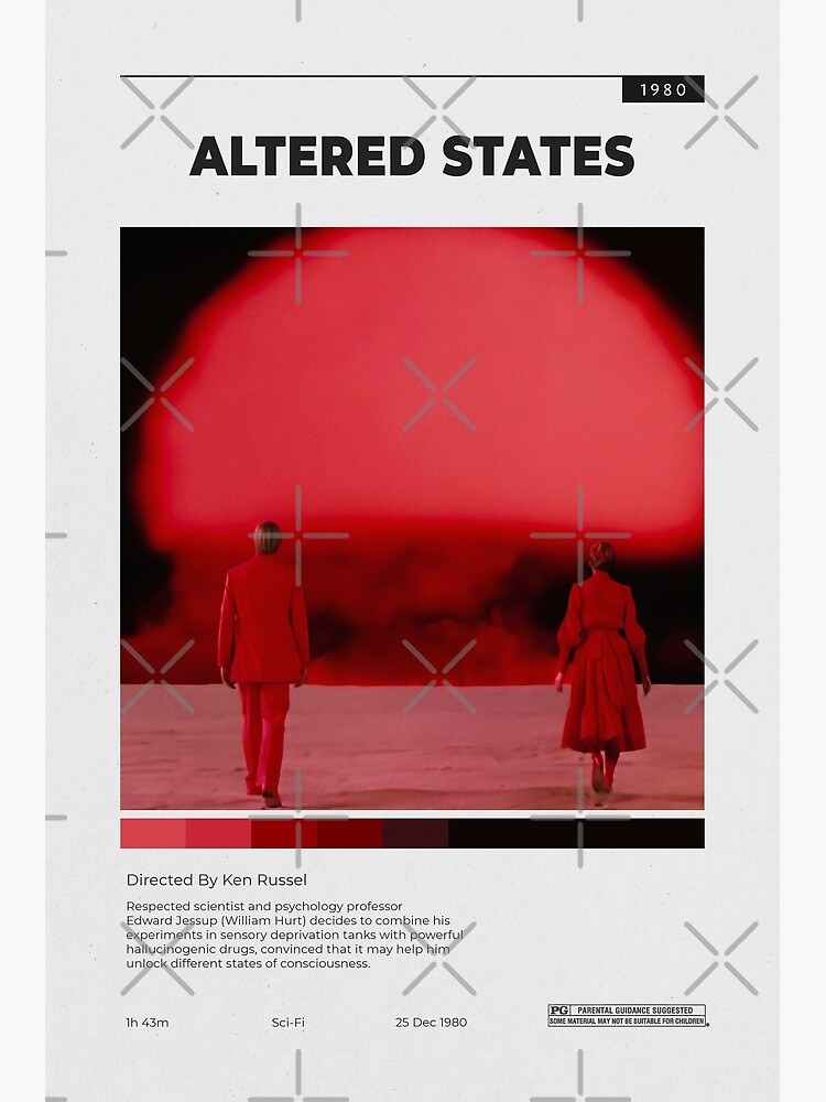 "Altered states sci-fi horror 1980 movie red poster " Poster for Sale ...